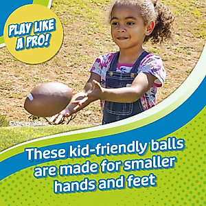Toysmith Get Outside GO! Pro-Ball Set, Pack of 3 (5-inch soccer ball,6.5-inch football and 5-inch basketball) (2709)