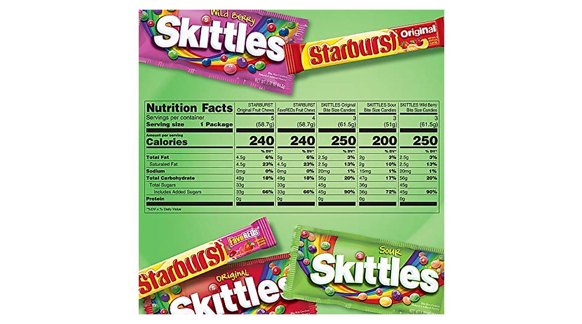SKITTLES & STARBURST Variety Pack - 37.05 oz Candy