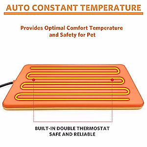 MARUNDA Small Animal Heating pad, Rabbit Heater Auto Constant Temperature,Cat, Dogs, Chicken Coop Heaters