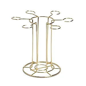 YFQHDD Iron Wine Glass Holder Stand Goblet Hanging Storage Shelf Bottles Cups Drying Rack Draining Cup Holder Kitchen Bar Organizer (Color : E, Size