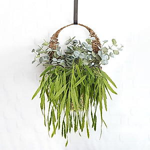 Artificial Hanging Plants 3 Pcs Faux Branches Greenery Leaves Stems Plants Real Touch Leaf Fake Plant Decor for Home Room Garden Floral Bouquets Centerpiece Wedding Holiday Indoor Outdoor Decoration