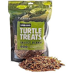Fluker's Grub Bag Turtle Treat Insect Blend Dry Food 6oz - Includes Attached DBDPet Pro-Tip Guide
