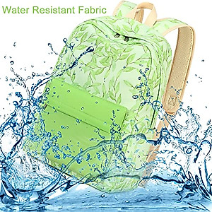 LEDAOU Backpack for Girls School Bag Kids Bookbag Teen Backpack Set Daypack with Lunch Bag and Pencil Case (Green)