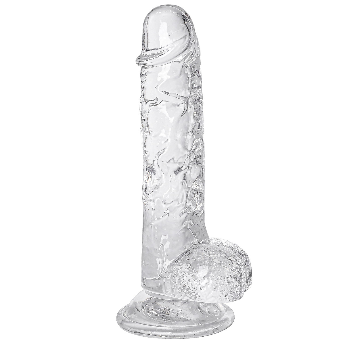 Alovegarden 7.6 Inch Realistic Dildo G-Spot Stimulation Dildos with Powerful Suction Cup for Hands-Free Play Anal Adult Sex Toy for Women and Couple (Clear)