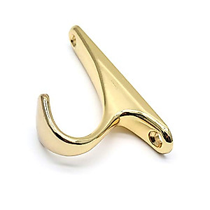 Rannb Gold Hooks Single Coat Hooks Wall Mounted Single Hook - 6pcs