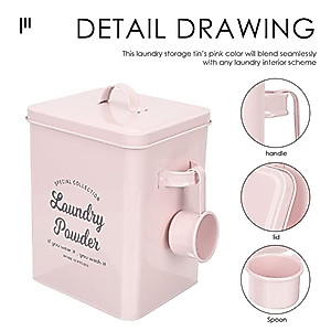 Cabilock 1 Set Laundry Powder Container with Lid Iron Washing Powder Bucket Laundry Powder Holder