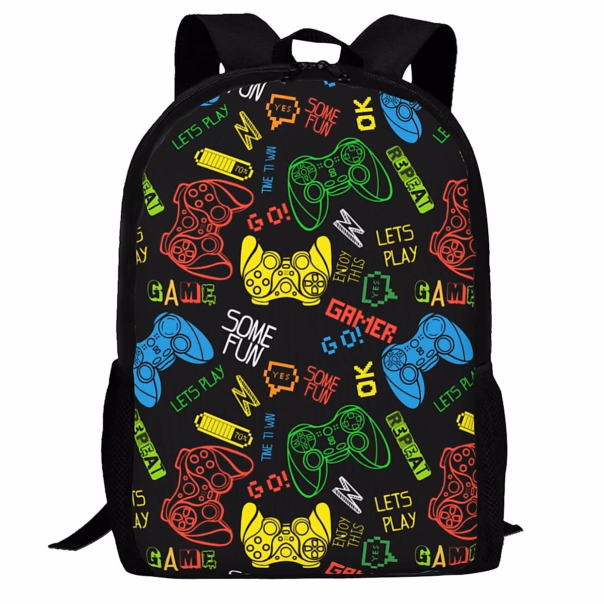 Sdfsdby Video Game Gamer Backpacks Boys Girls School Computer Bookbag Travel Hiking Camping Daypack Casual Laptop Backpack for Unisex Teens