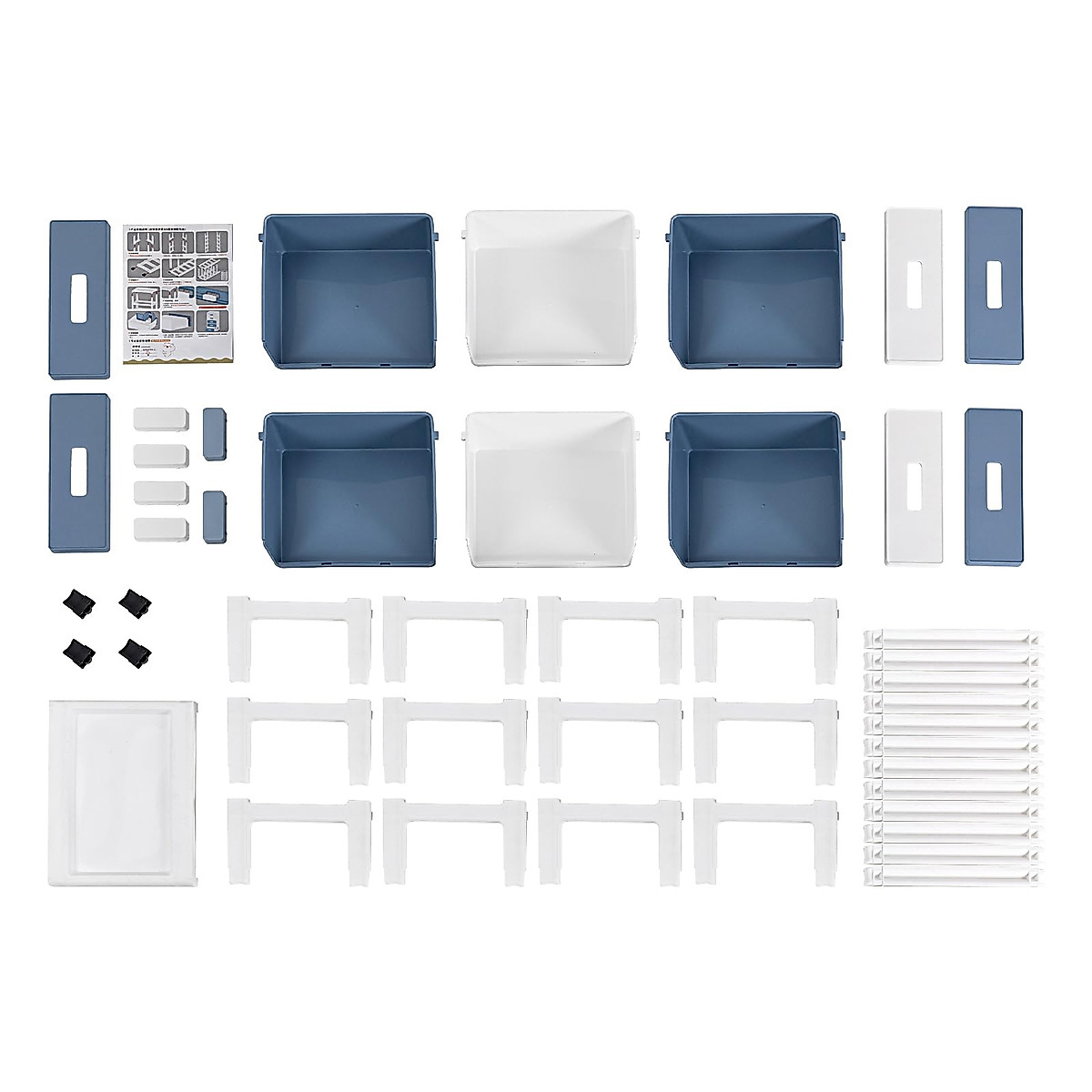 KONGKUNI 6 Drawer Rolling Storage Cart with Wheels, Stackable Drawer Storage Organizer, Multifunctional Utility Cart Plastic Storage Trolley,Organize Files Supplies for School Office Home