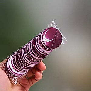 Matt Pink Burgundy Circle Dots Garland Wedding Party Decoration Dot Hanging Streamer Decor Backdrop Banner for She Girl Women Birthday/Bday Engagement Bridal/Baby Shower Mother's Day Valentine