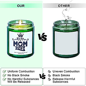 Bathtub Tray Caddy Bamboo 41" Longest Extended Length+ Gifts for Mom Lavender Scented Candles Bundle Green Jar