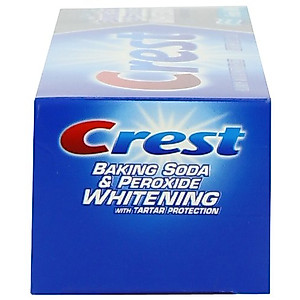 Crest Baking Soda And Peroxide Whitening With Tartar Protection Fresh Mint Flavor Toothpaste 8.2 Oz (Pack of 6)