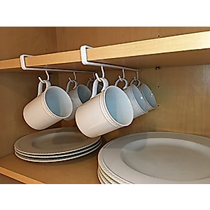 Better Houseware Undershelf Cup & Mug Hooks-Set of 2, standard, White
