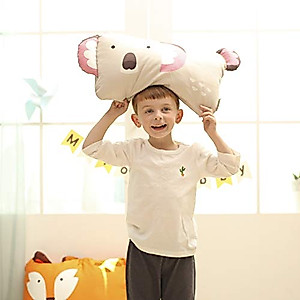MILO & GABBY Original Animal 3D Toddler Pillowcase for Babies and Kids, 100% Cotton Olive The Koala