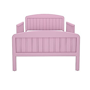 Harrisburg Toddler Bed - Modern Design Toddler Bed for Children, Solid Wood Construction for Kids Bedroom Furniture, Classic Design for Any Decor - by BK Furniture (Pink)