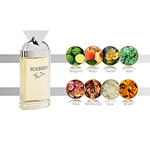 ICEBERG Twice Woman - Floral Aquatic Fragrance For The Modern Woman - Fresh And Bright Feminine EDT Spray Perfume For Women - Invigorating Notes Of Freesia, Cyclamen, Amber, Sandalwood - 3.3 Oz