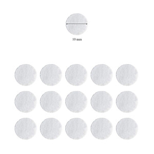 200 Pcs Microdermabrasion Cotton Filters Replacement 10 mm Dia Microdermabrasion Filters Facial Vacuum Filters Accesories Sponge Filter for Comedo Suction Microdermabrasion (White)