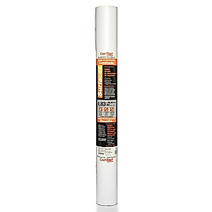 Con-Tact Brand Surfaces Professional Grade Surface Covering - Premium Quality, Durable, and Versatile Self-Adhesive Roll for Home and Office Use - 8-Feet by 4-Feet, White Embossed