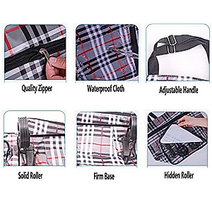 Upgrade Shopping Bag with Wheels Portable Trolley Bags Grocery Cart Hand Pulling Utility with Hand Straps Folding Shopping Cart- Larger Size & Waterproof & Strong(B0BLRK6HKZ)