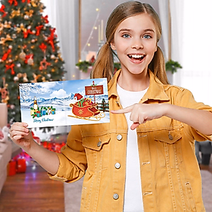 SHAVERUSH Christmas DIY Cards Kit, Rhinestones 5D Gem Art Painting Cards, Diamond Art Greeting Cards, Christmas Santa Claus Cards, Diamonnd Painting Christmas Cards Kits for Adults and Kids