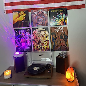 WANLIAN Vinyl Record Shelf Wall Mount 6 Pack,Clear Acrylic Album Record Holder Display Shelf,Display Your Daily Listening in Style