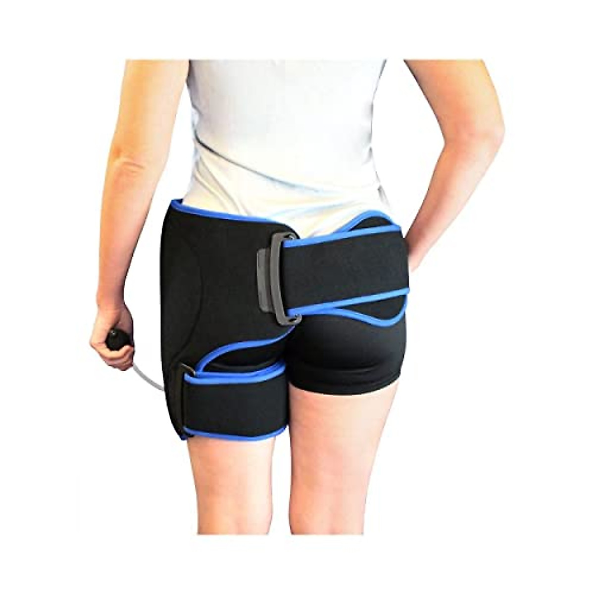 Brace Direct Cryotherapy Hip Wrap with Adjustable Compression Support; Air Pump and Ice Pack for Hip & Groin Pain Relief, Injuries, Strains Sciatica Pain Hip Bursitis and Arthritis Feel Cool Relief
