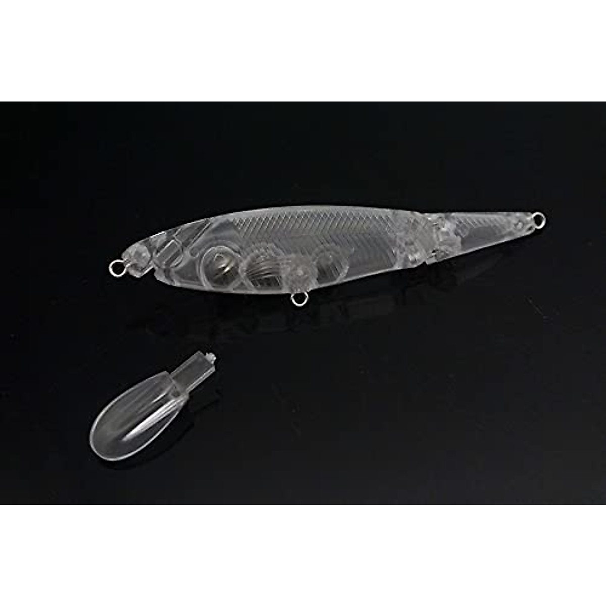 10pcs Unpainted 2sections swimbait 10.6cm 11g Fishing Lures Bass Trout Multi Jointed Swimbaits Slow Sinking Bionic Swimming Lures Freshwater Saltwater Bass Lifelike Fishing Lures with Free Eye