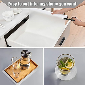 Shelf Liner for Kitchen Cabinets, 17.5 Inches x 20 FT, Non Adhesive Cabinet Liner, Double Sided Non-Slip Drawer Liner, Washable for Kitchen Cabinets, Pantry,Bathroom,Laundry Room, Clear Ribbed