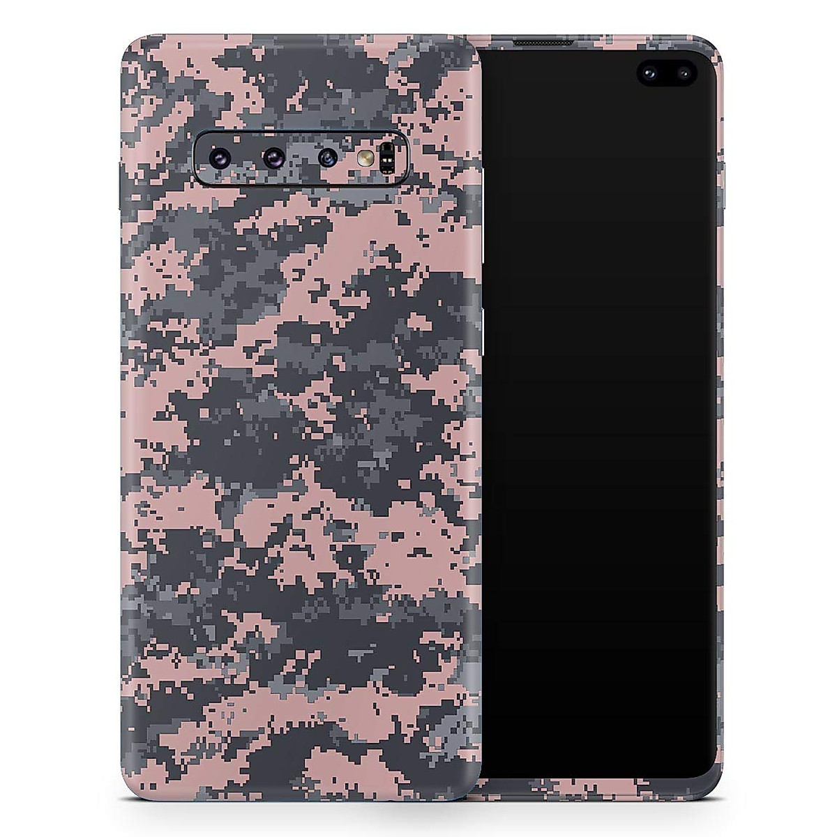 DesignSkinz Subtle Pink and Gray Digital Camouflage Protective Vinyl Decal Wrap Skin Cover Compatible with The Samsung Galaxy S20 (Screen Trim & Back Glass Skin)