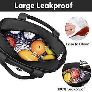Artelaris Lunch Bag for Men Women, Large Lunch Box Tote for Work, Adult Insulated Leakproof Cooler Bag with Side Pocket & Adjustable Shoulder Strap Lunch Purse,Lunchbag for Picnic Hiking School Beach