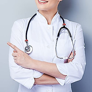 Soleebee Bling Crystal Stethoscope Charms,Crystal Stethoscope Decorations Hospital Nurse Personalized Gifts for Doctors (Red)