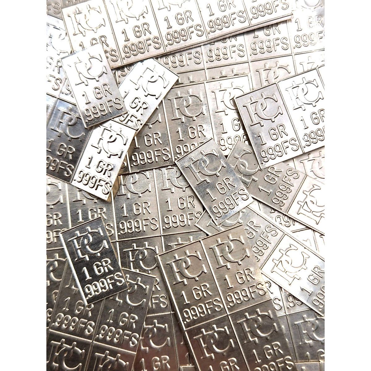 6 One Gram Pure Silver Bullion Bar Divides to 15 One Grain Bars .999 Fine Silver Snaps Apart to Individual 1 Grain Ingots