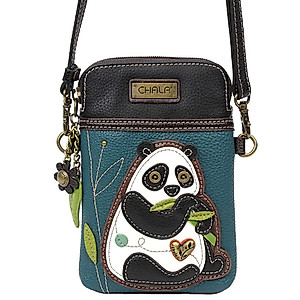 Chala Panda Cellphone Crossbody Handbag - Convertible Strap 5" x 7.5" x 1"