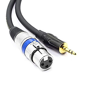 Disino XLR to 3.5mm (1/8 inch) Stereo Microphone Cable for Camcorders, DSLR Cameras, Computer Recording Device and More - 5ft