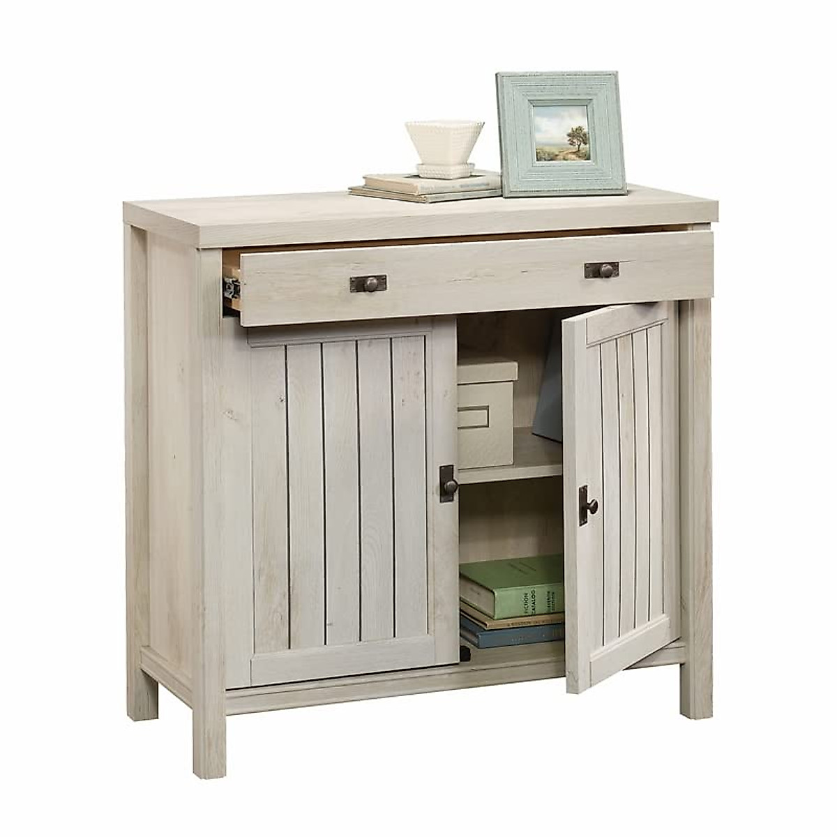 Sauder Costa Library Base, Chalked Chestnut finish