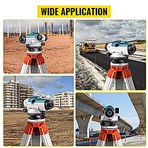 VEVOR Automatic Optical Level 24X Optical Auto Level Kit High Precision Height/Distance/Angle Level Measure Builders Level with Magnetic Dampened Compensator and Transport Lock, IP54 Waterproof