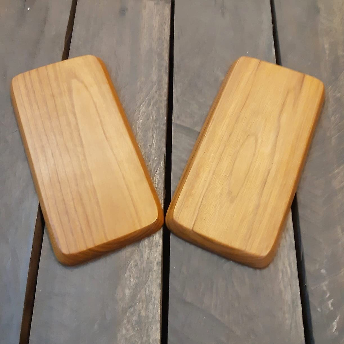 Cozinest Serving Platter Teak Wood – Rectangular Serving Tray 5 x 10 inches Party Wooden Platters Wood Tray for Display Fruit Snacks Dessert Appetizer Sushi Food Decorative (Natural Wood 1)