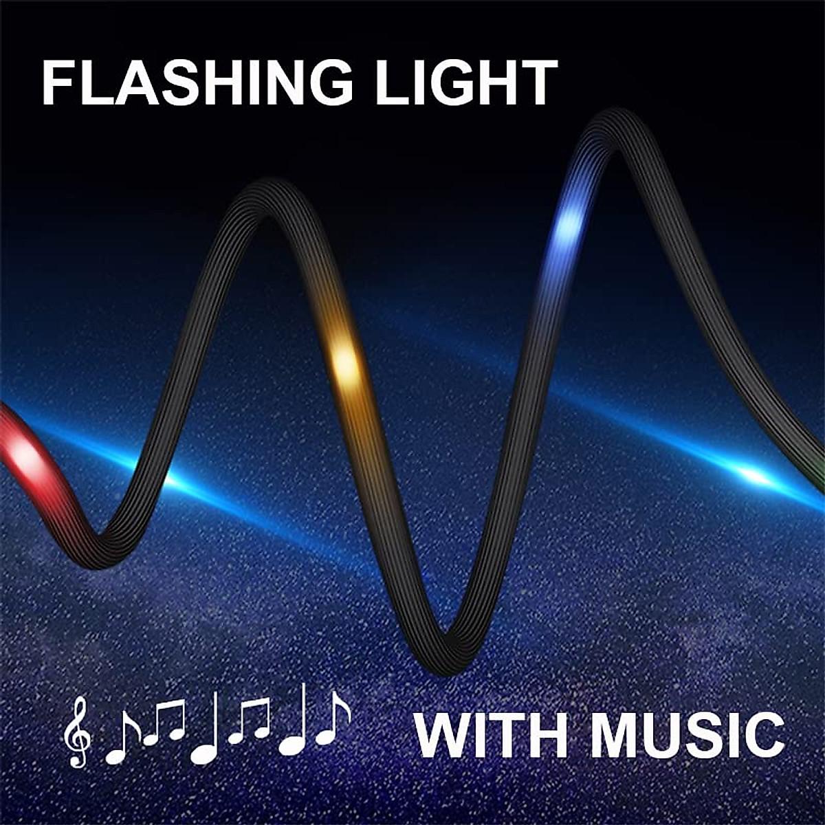 WSGP Voice Control Light Up iPhone Compatible Charging Cable, 3.3ft Fast Charing High Speed Data Sync Transfer Cord, fit for iPhone 13/13 Pro Max 12 Pro Max 12 11 X XS XR iPad, AirPods Pro (Black)