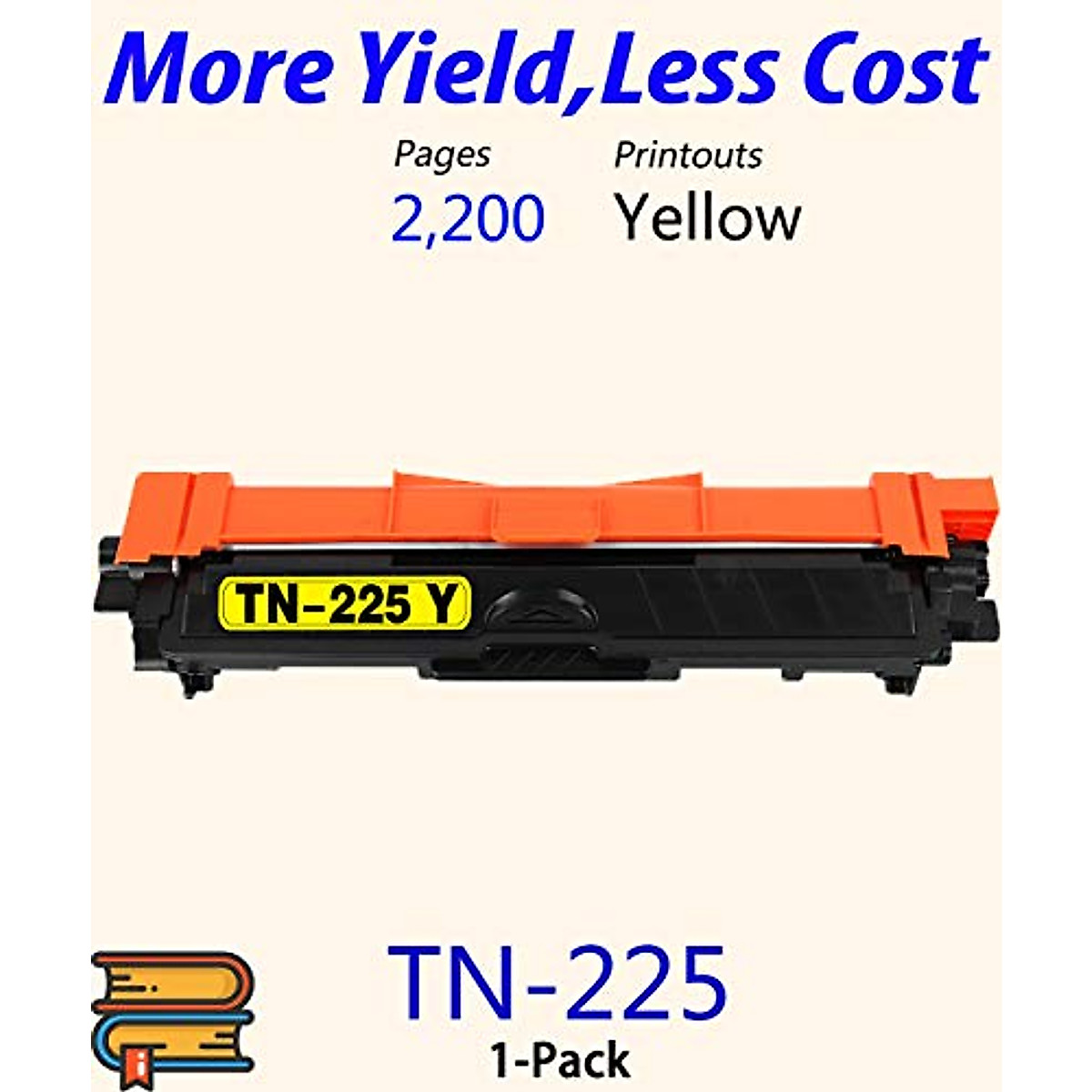 ColorPrint Compatible TN225 Toner Cartridge Replacement for Brother TN-225Y TN-225 TN-221 TN221 Used for HL-3140CW HL-3170CDW HL-3180CDW MFC 9130CW 9330CDW 9340CDW DCP-9020CDN Printer (1-Pack, Yellow)