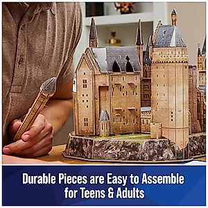 4D Build, Harry Potter Deluxe Hogwarts Castle with Astronomy Tower & Great Hall Over 2ft. Wide Model Kit 384 Pcs | 3D Puzzles for Adults & Teens 12+
