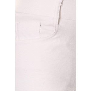 Women's High Waisted Super Stretchy Skinny Denim Jegging Pants with Pockets White Size US XL