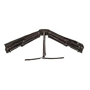 Kamp-Rite Standard Kwik Cot Quick Setup 1 Person Sleeping Bed with Side Storage Pockets, Storage Hammock and 600D Carry Bag, Black