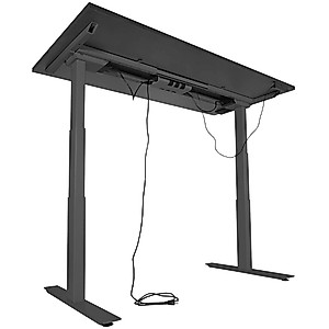 Titan Fitness A6 Adjustable Sit/Stand Desk 60" x 30" Black Top Black Frame