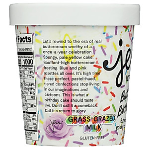 JENIS SPLENDID ICE CREAMS Buttercream Birthday Cake Ice Cream, 1 PT