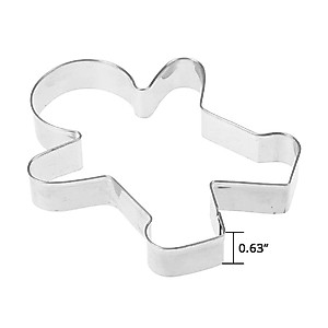 3 Piece Gingerbread Man Cookie Cutter Set, Christmas Shape Cookie Cutters Molds - 2.2 Inch, 3 Inch, 4.5 Inch
