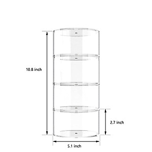 Acrylic Belt Organizer for Closet - 4 Compartments Transparent Storage Holder | Display Case for Makeup, Jewelry, Watches, Bow Tie, & Bracelets | Multipurpose Clear Containers & Versatile Design