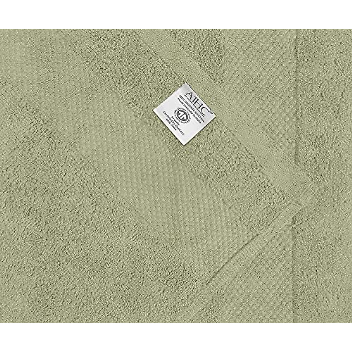 A1 HOME COLLECTIONS 100% Organic Cotton Hand Towels 700 GSM Plush Feather Touch Quick Dry Towel, Pack of 4 GOTS Certified, Oeko-Tex Green Towel 20''X30'' (Green Tint) (A1HCBTSET)