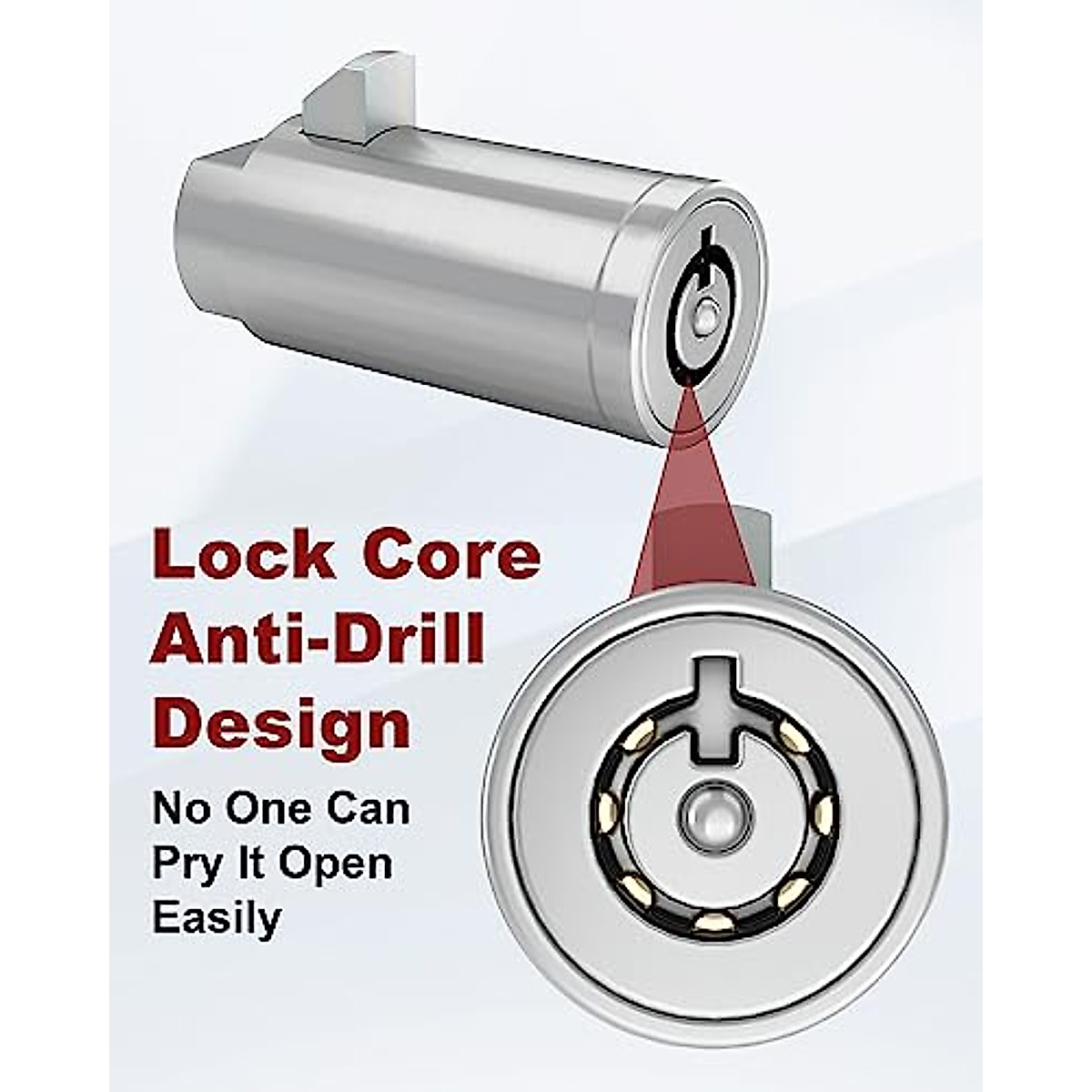 Naissian Universal Vending Machine Lock with Keys Aliked,Tubular Cylinder Lock Compatible for Pepsi,Coke Machine, Snack Machine Coffee Maker, 32MM，Pack of 1, 6 Keys Aliked