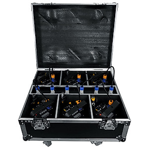 Rockville Best Pack H2O (6) Water Resistant Battery Par DJ Lights+Charge Case