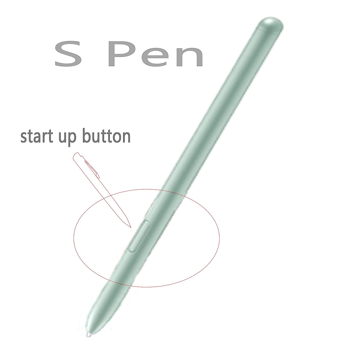 Galaxy Tab S7 FE S Pen Replacement for Samsung Galaxy Tab S7FE Stylus Pen,with Replacement Tips/Nibs(Green)