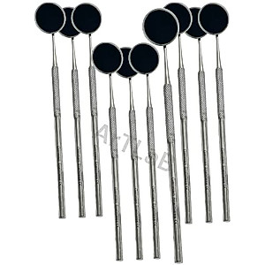 New Premium 10 Each Dental Mouth Mirror #5 with Handle Stainless Steel Dental Mirror Stainless Steel with Handles | Dental Mouth Mirror Teeth Inspection Cleaning |Dental Mirror Handle